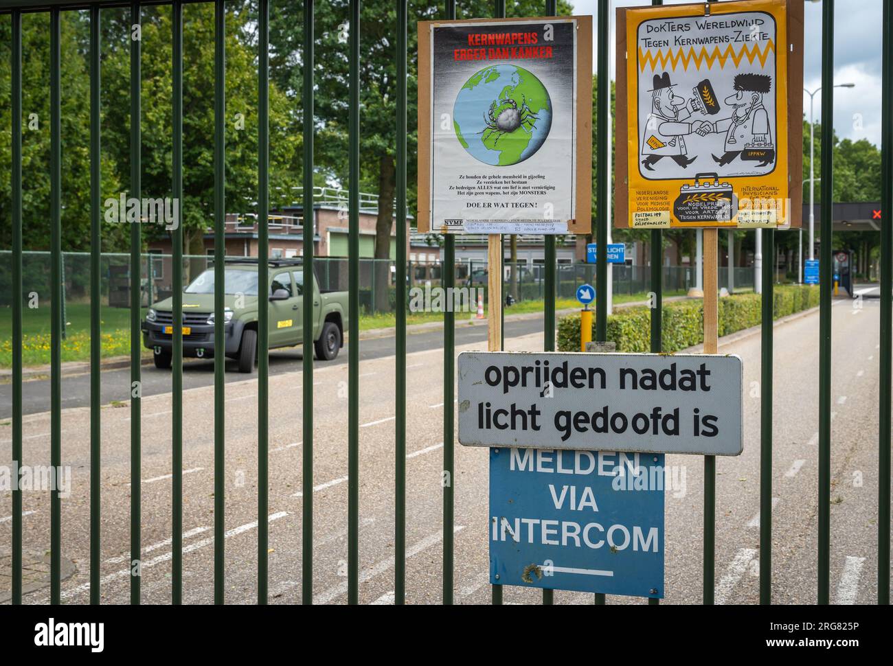 Volkel, The Netherlands, 07.08.2023, Anti-nuclear weapons themed ...