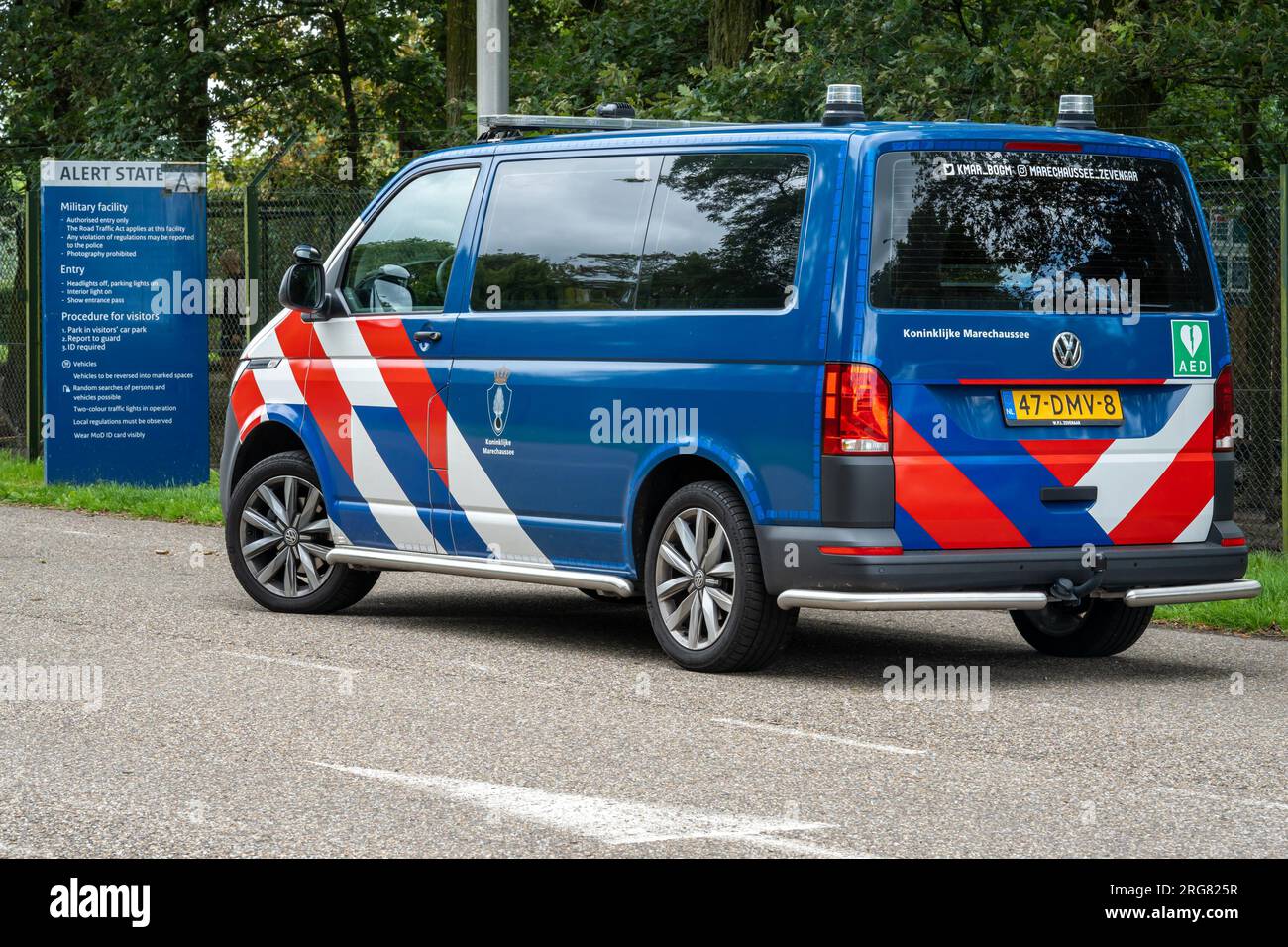 Volkel, The Netherlands, 07.08.2023, Patrol car of The Royal ...