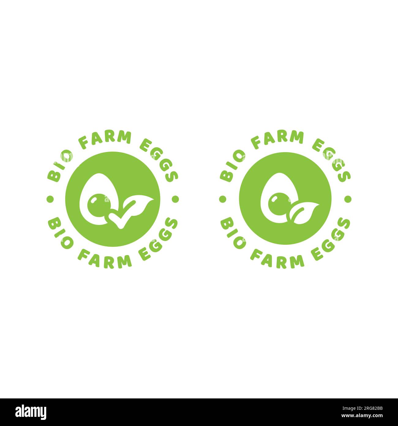 Bio farm eggs vector label. Organic egg circle icon Stock Vector Image ...