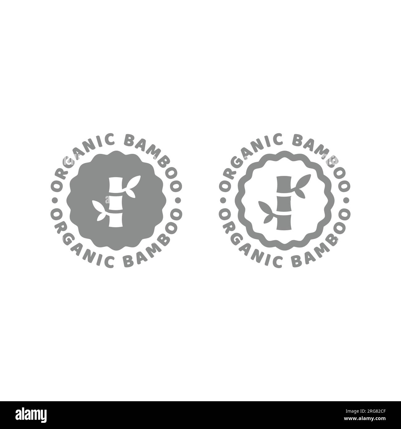 Organic bamboo vector label. Icon for fabric or material Stock Vector ...