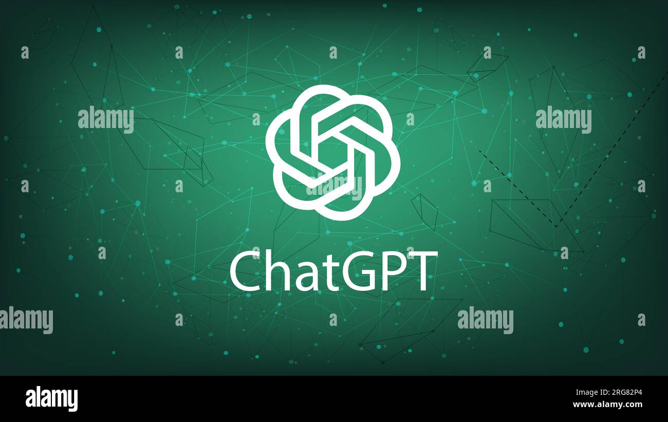 ChatGPT artificial intelligence program logo, OpenAI company, on ...