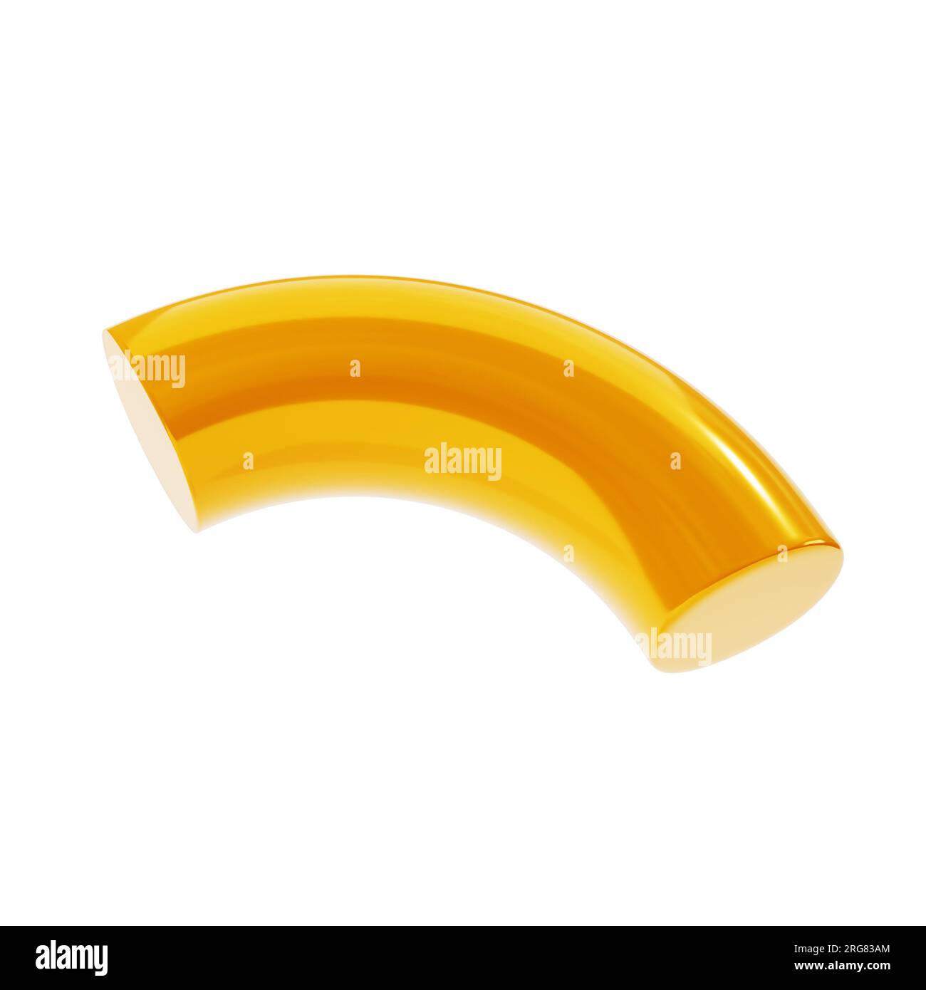 3d dimensional shape quarter donut abstract geometric gold metal ...