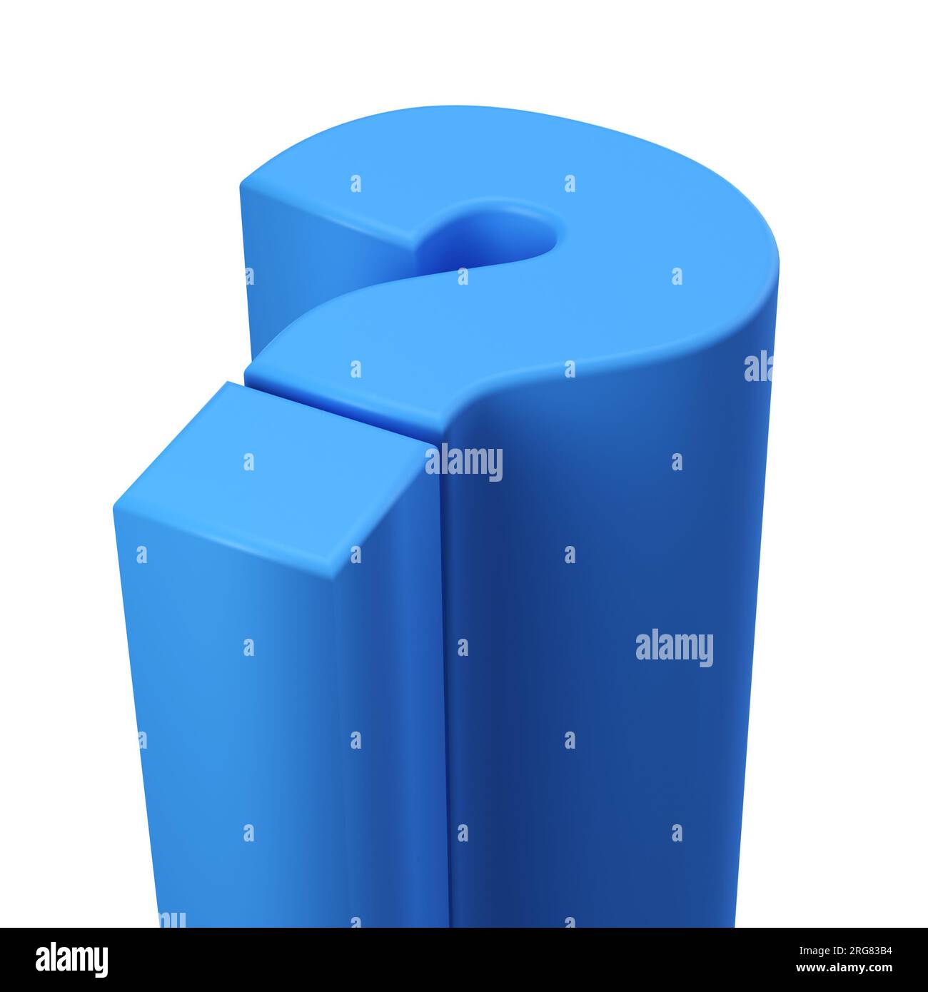3d Realistic blue question mark. luxury template decorative design ...