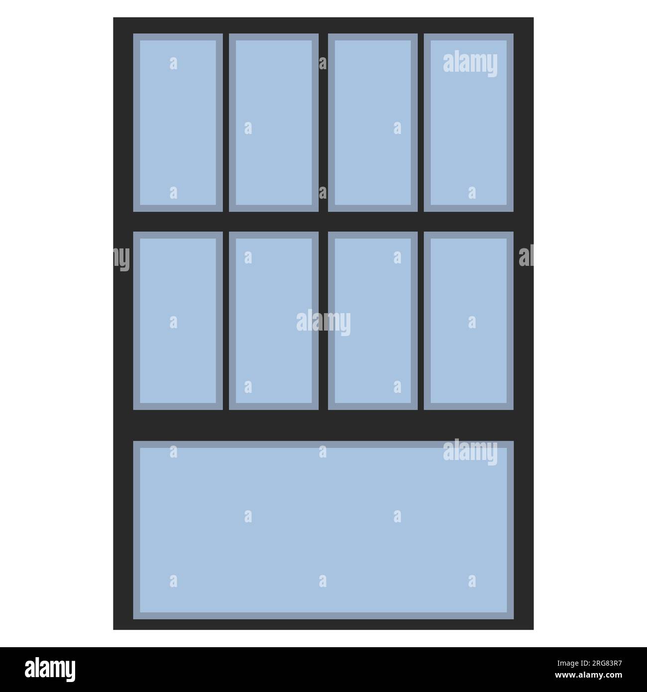 Rectangular colored window for home isolated on white background ...