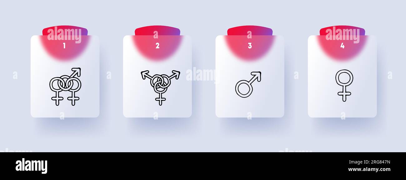 Gender identity line icon. Asexuality, lgbt, equality, queer, self ...