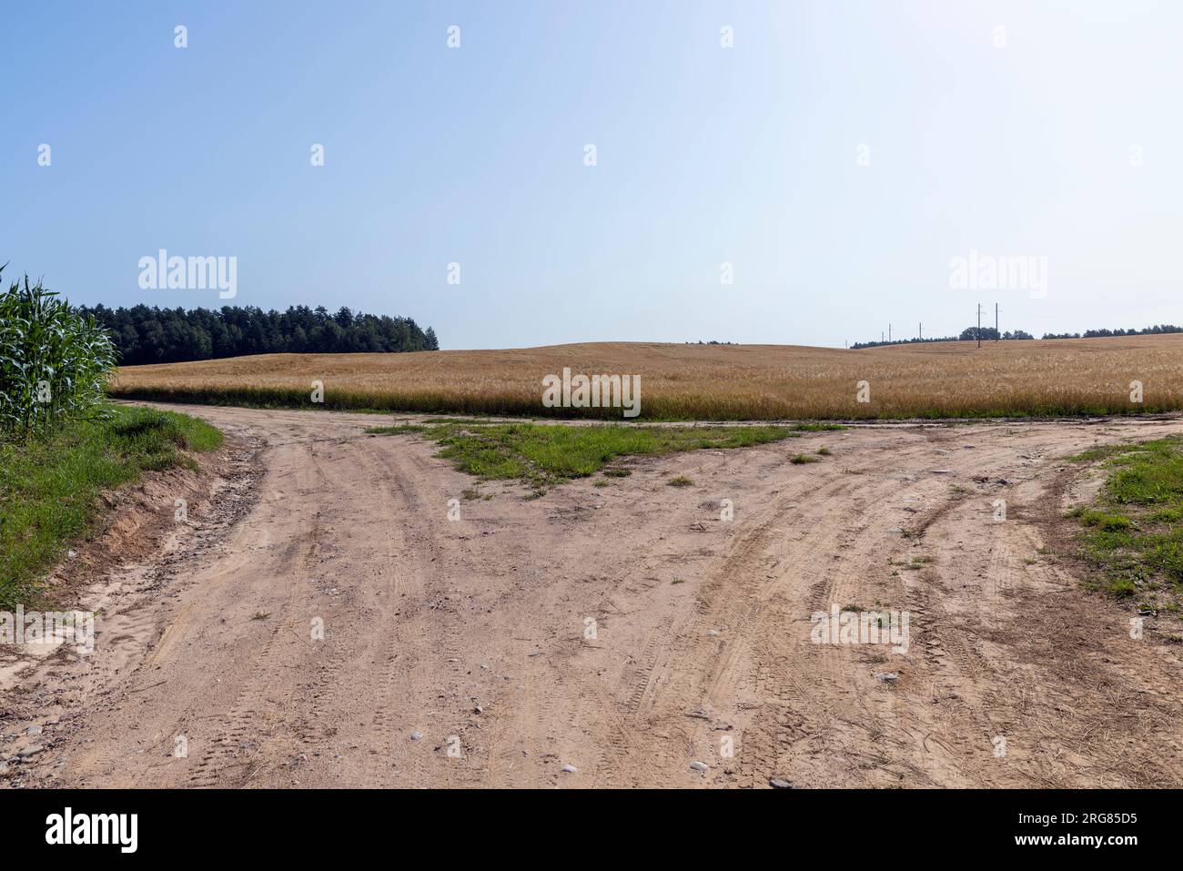 Gravel highway in rural areas , a simple primitive road for the ...