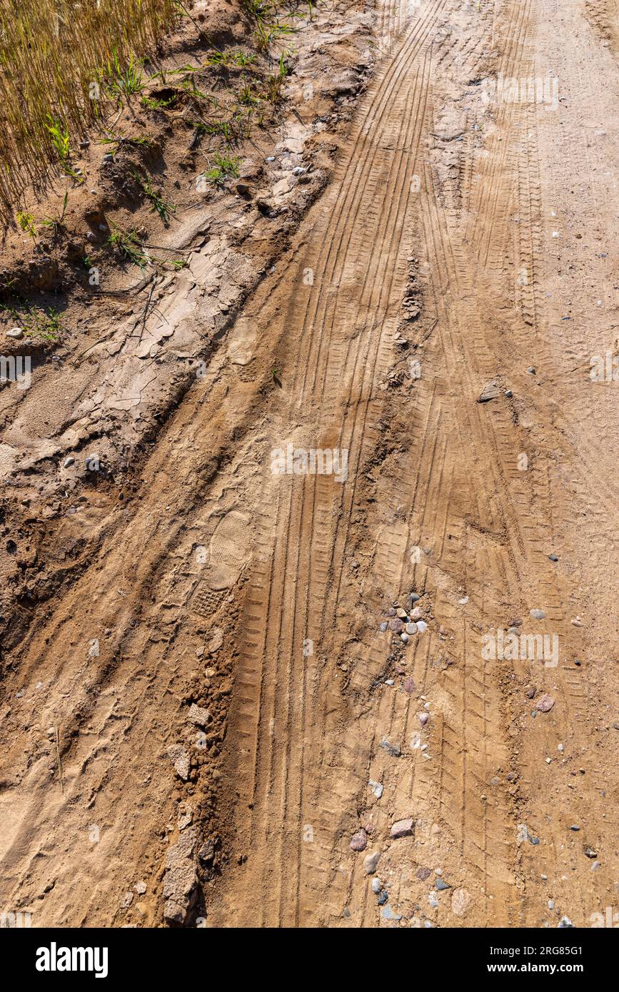 Gravel highway in rural areas , a simple primitive road for the ...