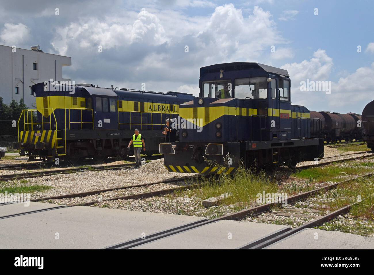 Albrail oil train being assembled in sidings at Fier, for the trip to ...