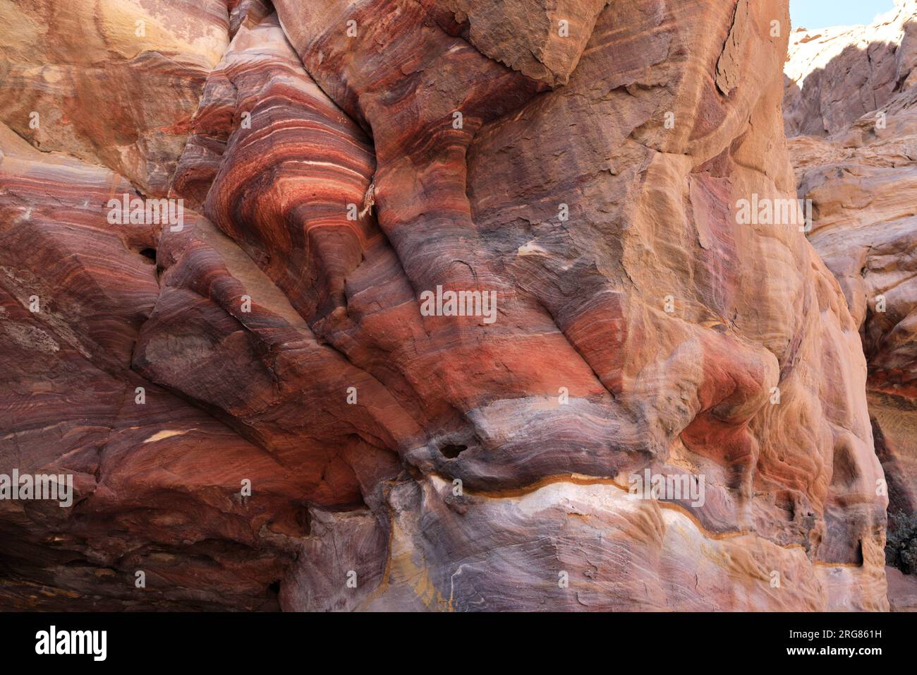 Sandstone paterns around Petra city, UNESCO World Heritage Site, Wadi ...