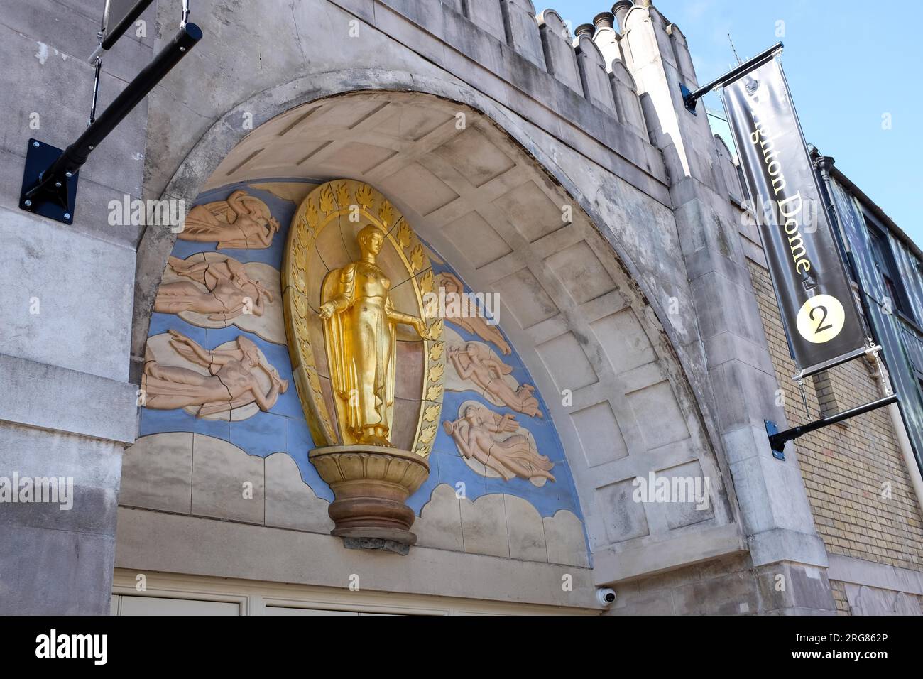 Ornate entrance to Brighton Dome & Corn Exchange in Church Street ...