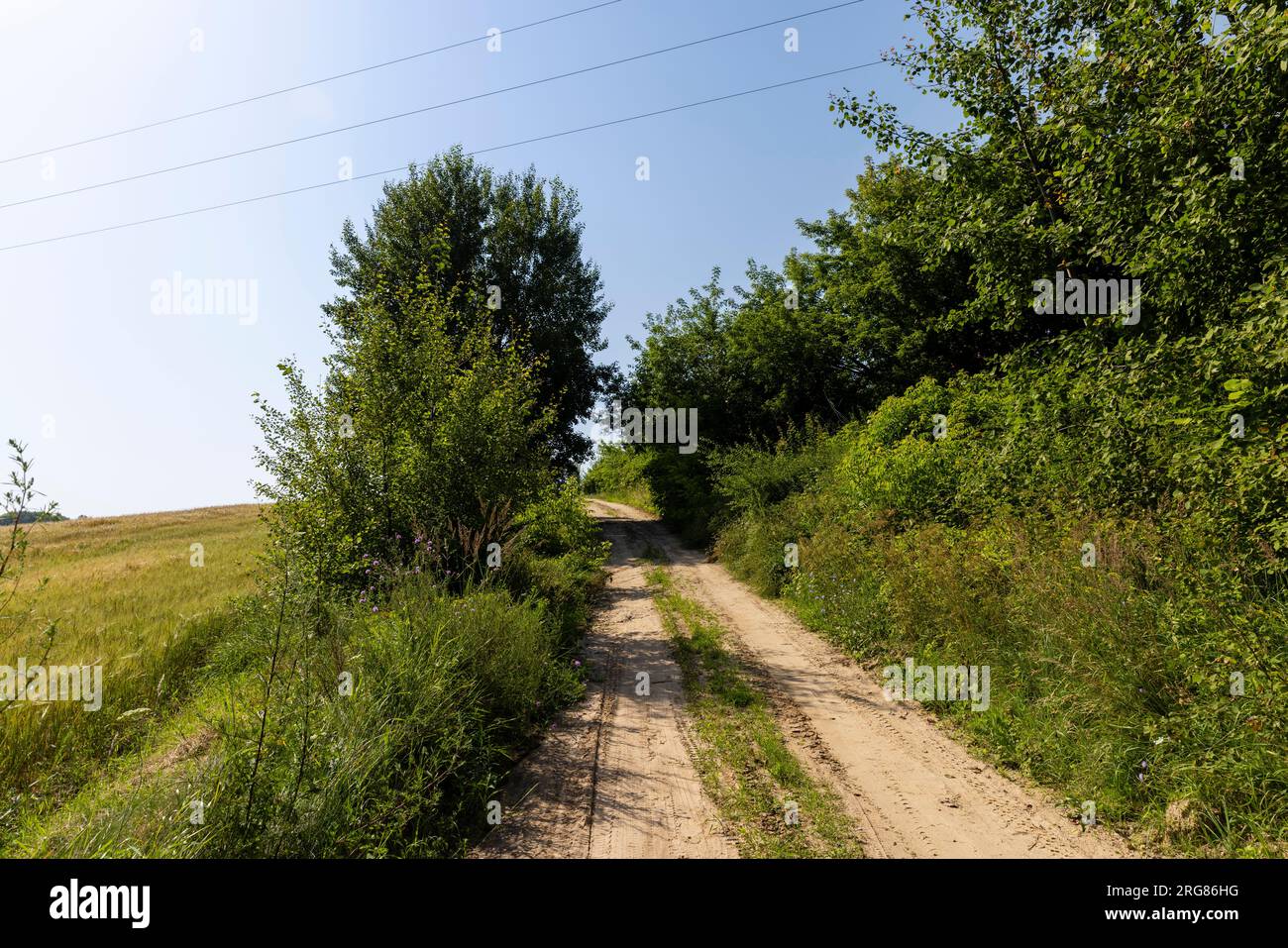 Gravel highway in rural areas , a simple primitive road for the ...