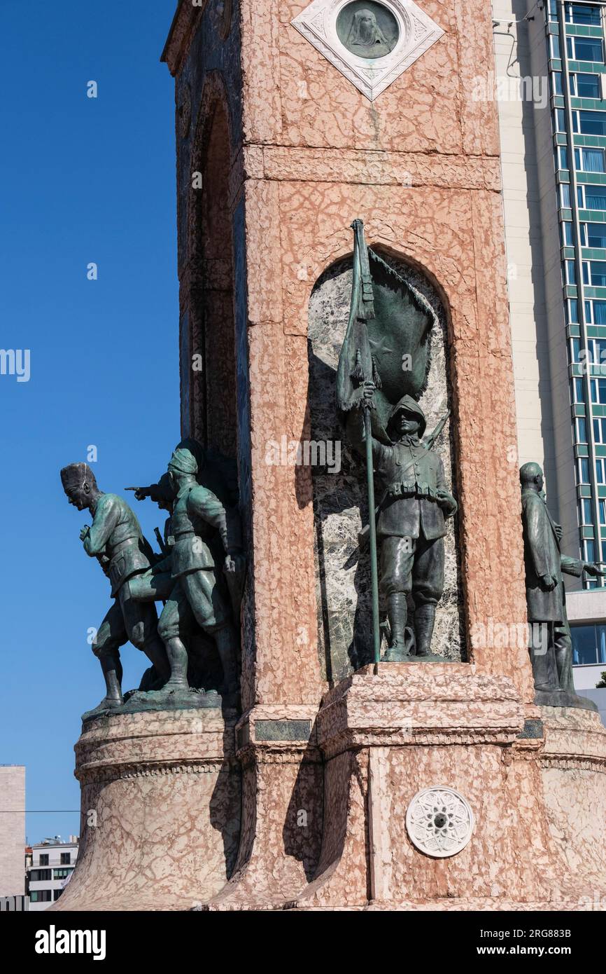 Istanbul, Turkey, Türkiye. Republic Monument in Taksim Square. Mustafa ...