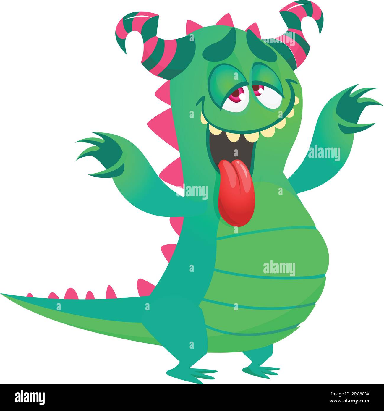 Funny cartoon monster creature. Halloween illustration Stock Vector ...