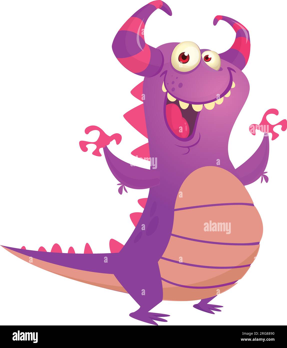 Funny cartoon monster creature. Halloween illustration Stock Vector ...