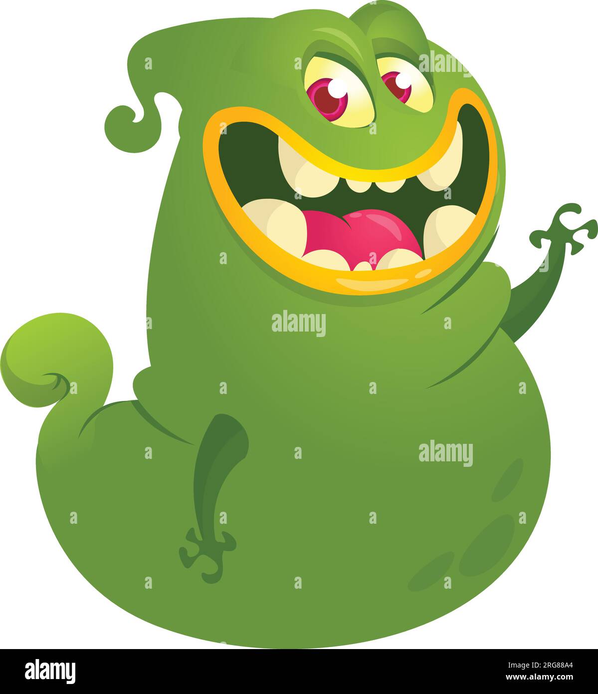 Funny cartoon flying monster design. Monster character illustration ...