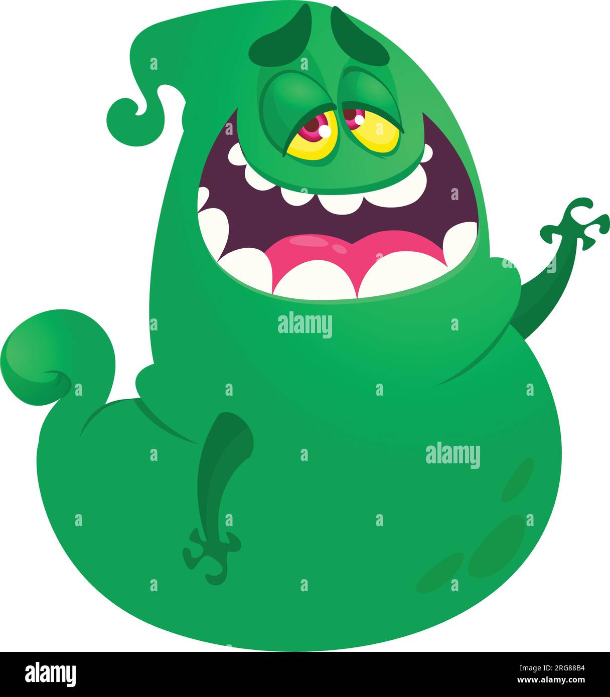 Funny cartoon flying monster design. Monster character illustration ...