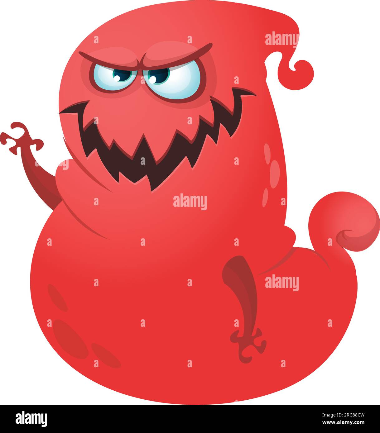 Funny cartoon flying monster design. Monster character illustration ...