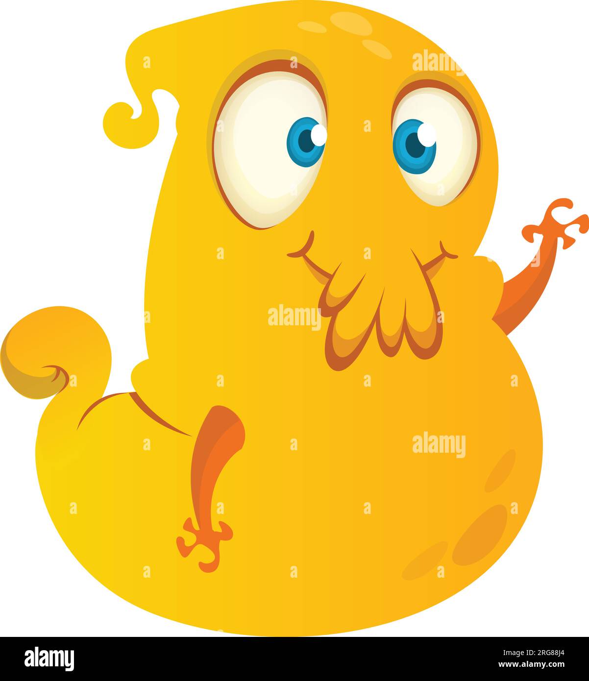 Funny cartoon flying monster design. Monster character illustration ...