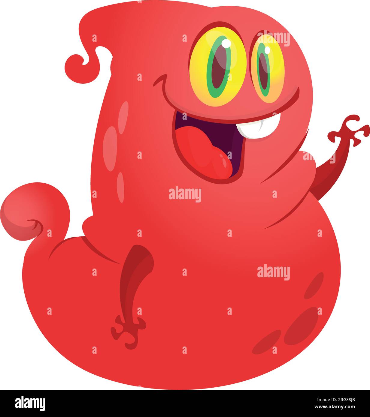 Funny cartoon flying monster design. Monster character illustration ...