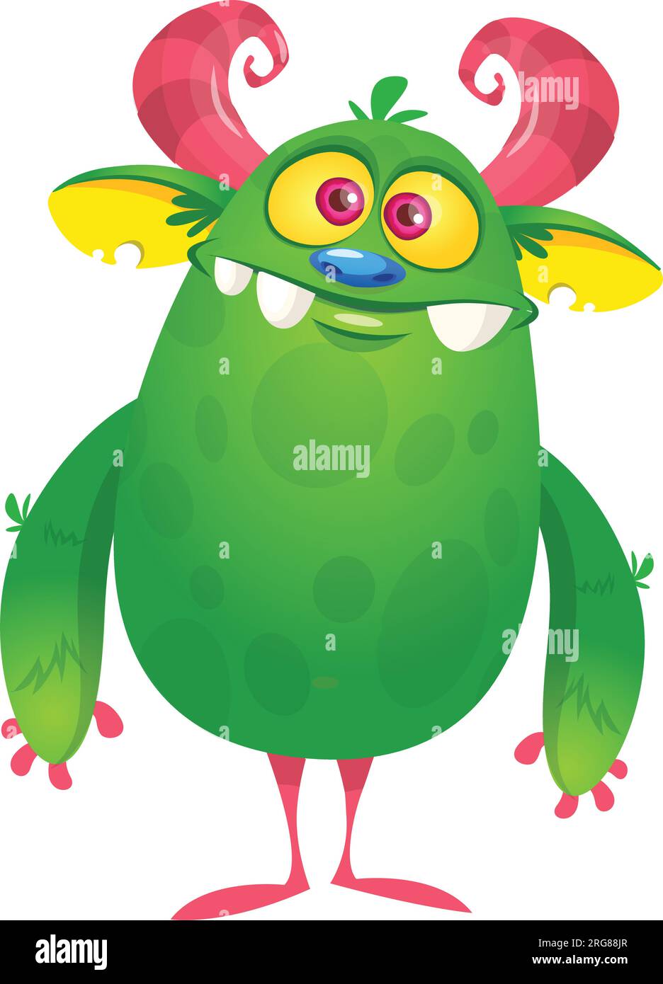 Funny cartoon monster creature. Halloween illustration Stock Vector ...