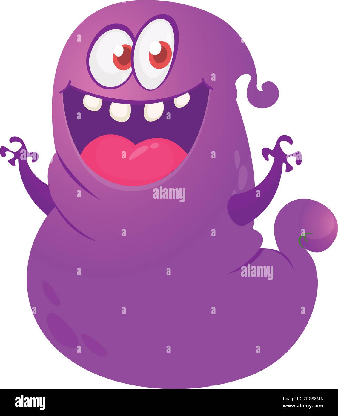 Funny cartoon flying monster design. Monster character illustration ...
