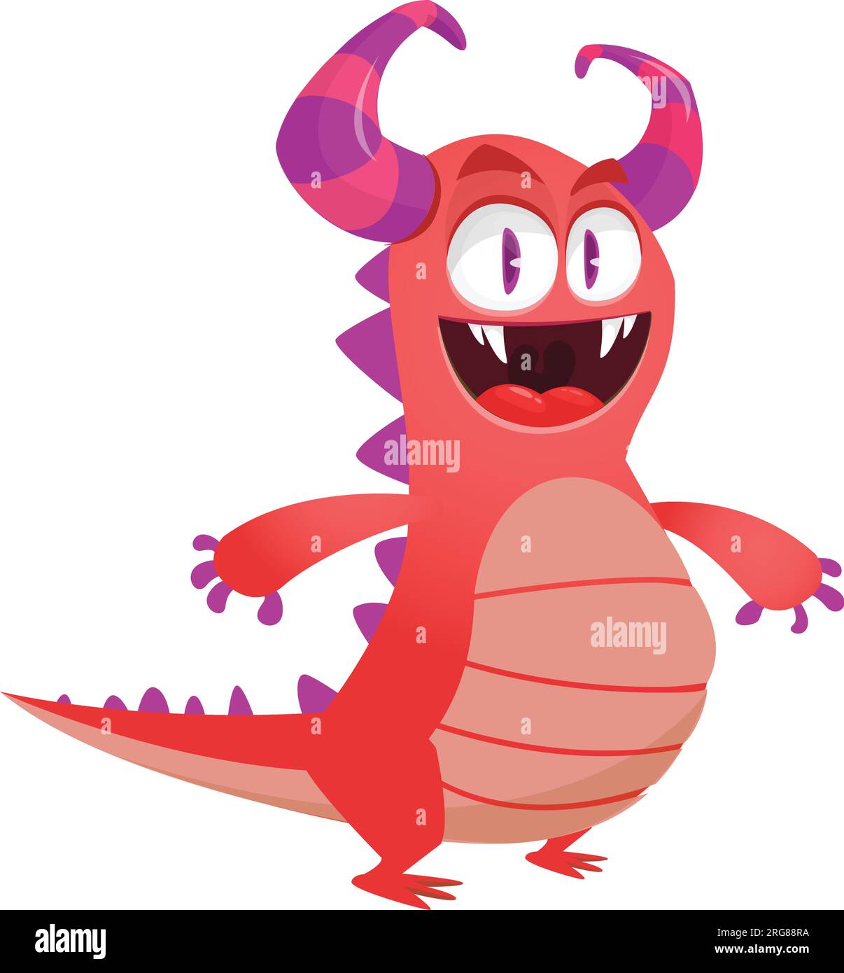 Funny cartoon monster creature. Halloween illustration Stock Vector ...