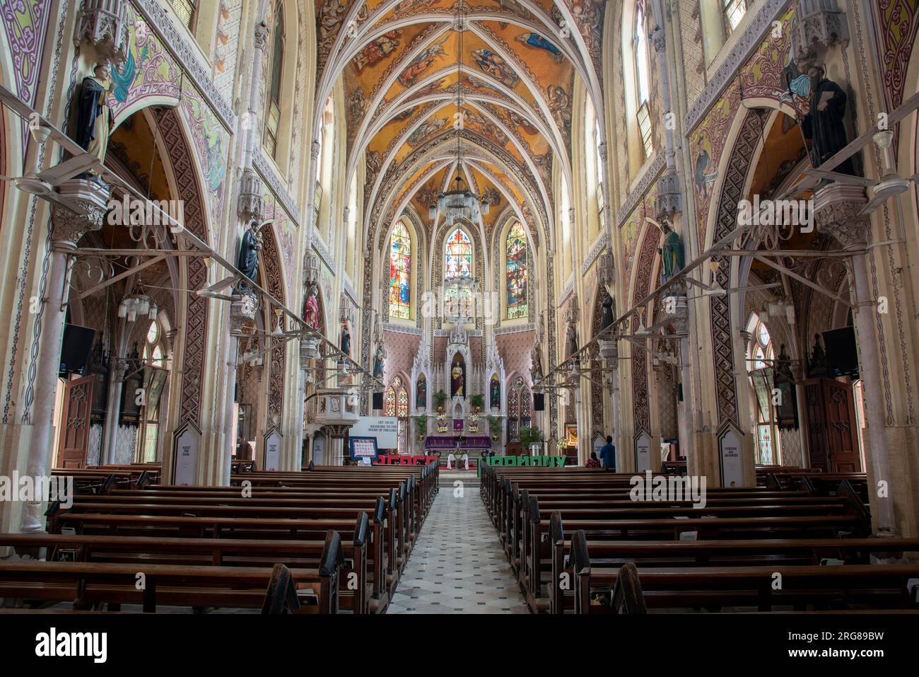 Mumbai, India November 27 2022 View of Roman Catholic cathedral of holy ...