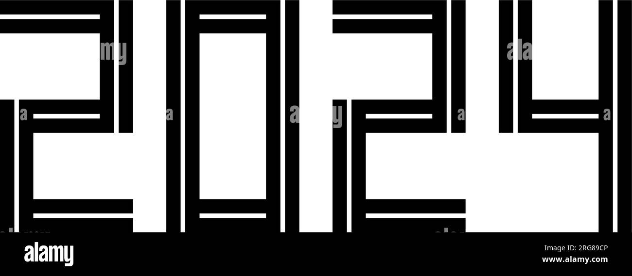 2024. Happy New Year. Simple sport style lines happy new year 2024 ...