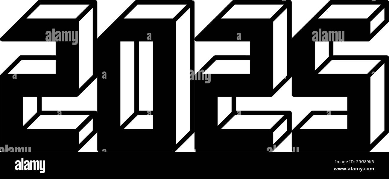 2025 happy new year Black and White Stock Photos & Images - Alamy