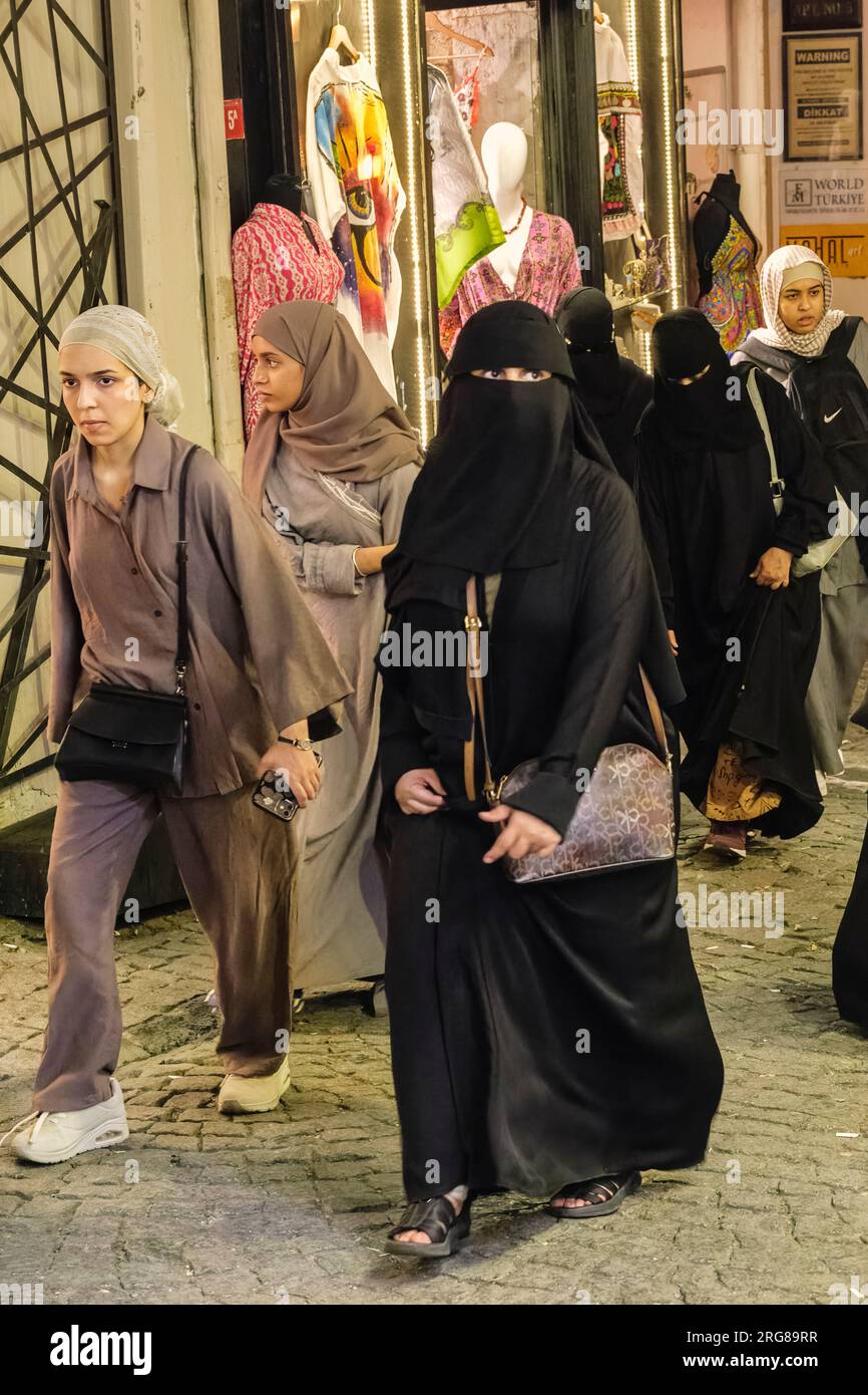 Istanbul, Turkey, Türkiye. Turkish Women in Degrees of Conservative ...