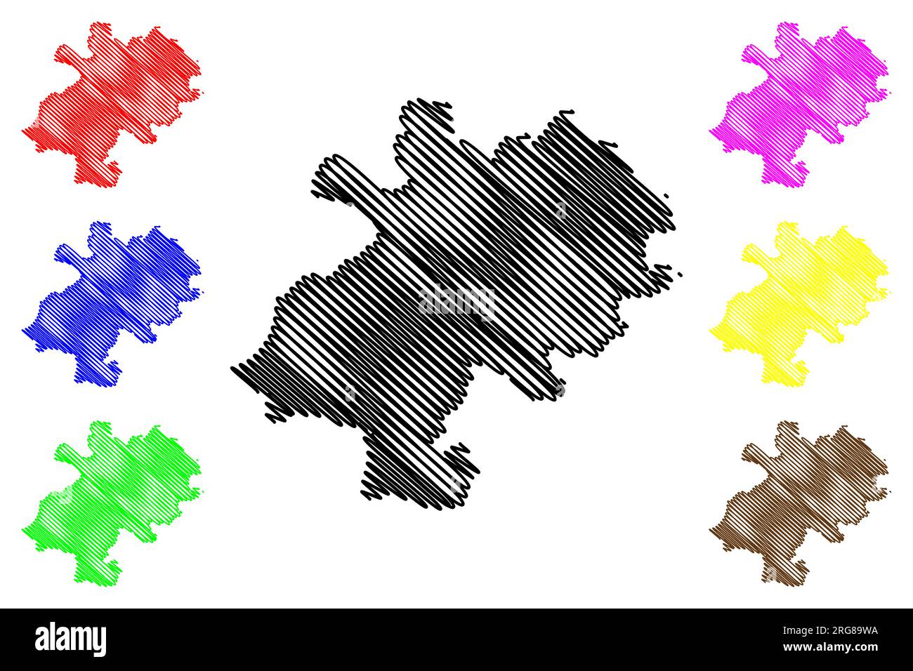Stroud district map Cut Out Stock Images & Pictures - Alamy