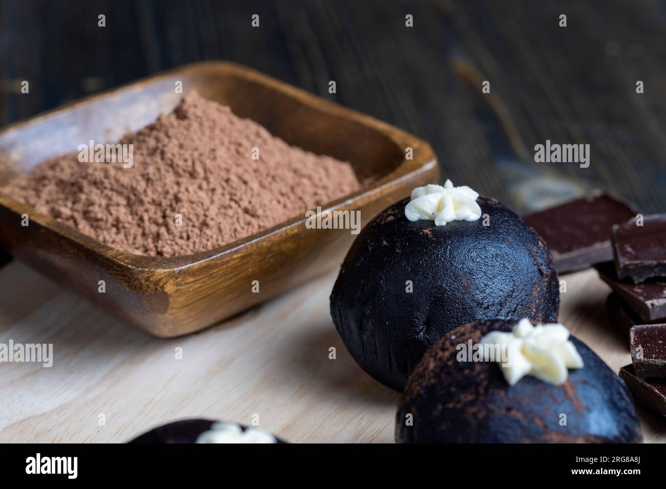 chocolate rum potato cake, a traditional Eastern European dish with ...