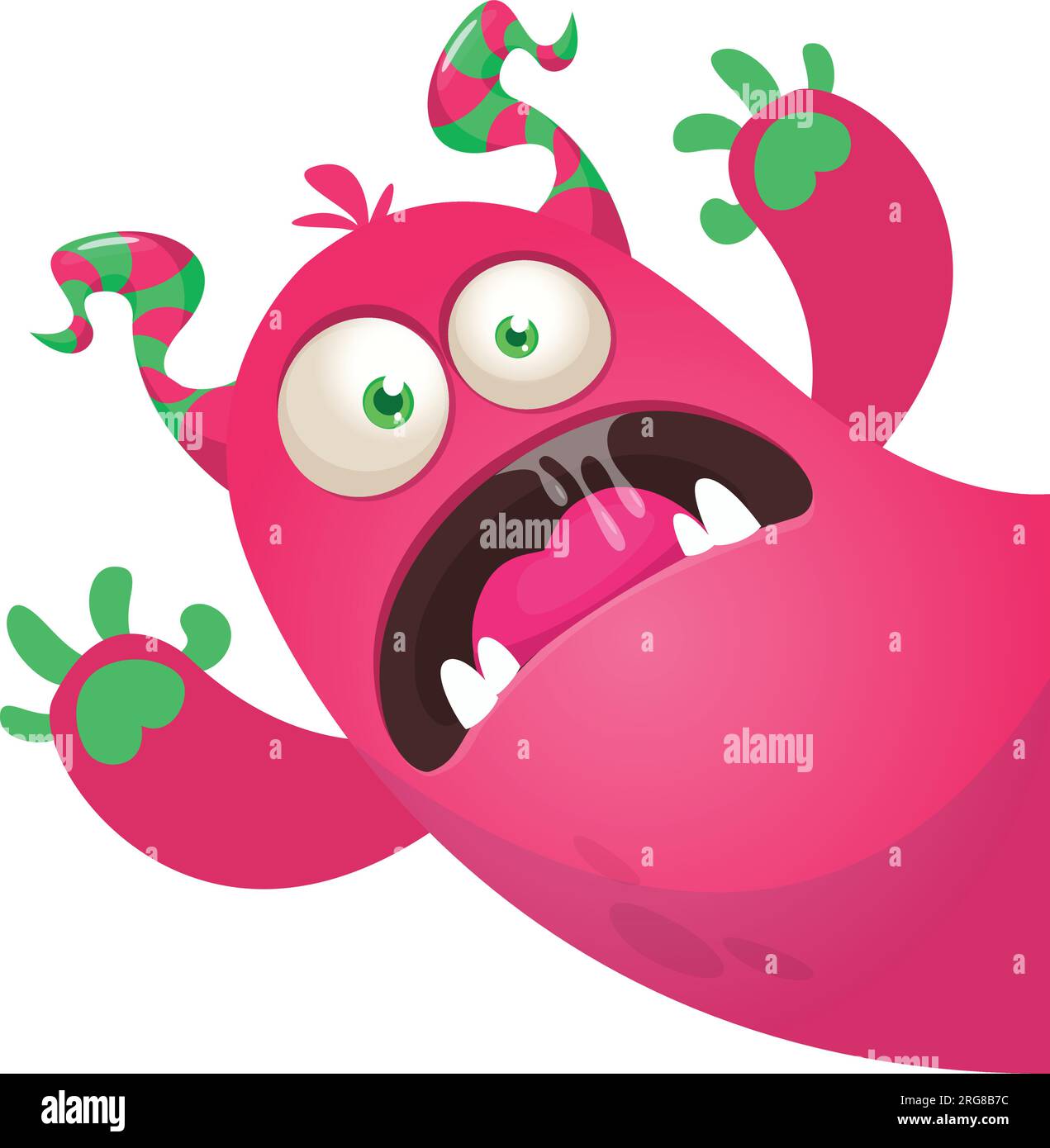Funny cartoon monster design. Monster character vector illustration ...