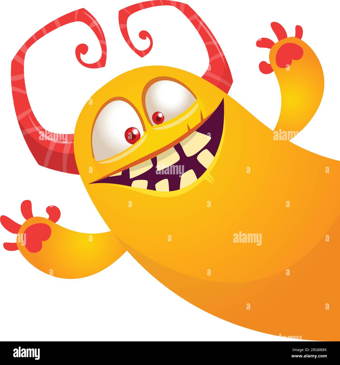 Funny cartoon monster design. Monster character vector illustration ...