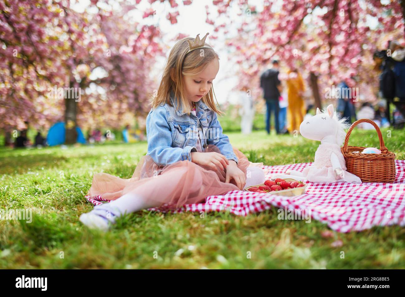 Hanami picnic child hi-res stock photography and images - Alamy