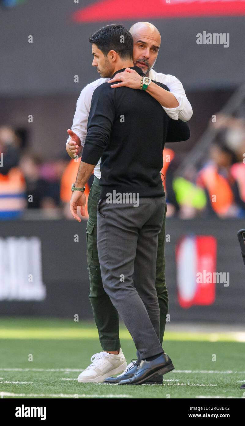 Mikel arteta pep guardiola 2023 hi-res stock photography and images - Alamy