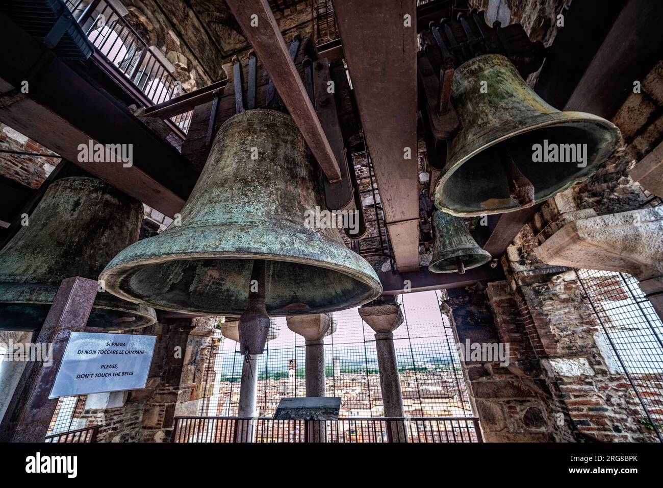 Cathedral in Lucca, Duomo san Martino, inside the belltower, Italy ...