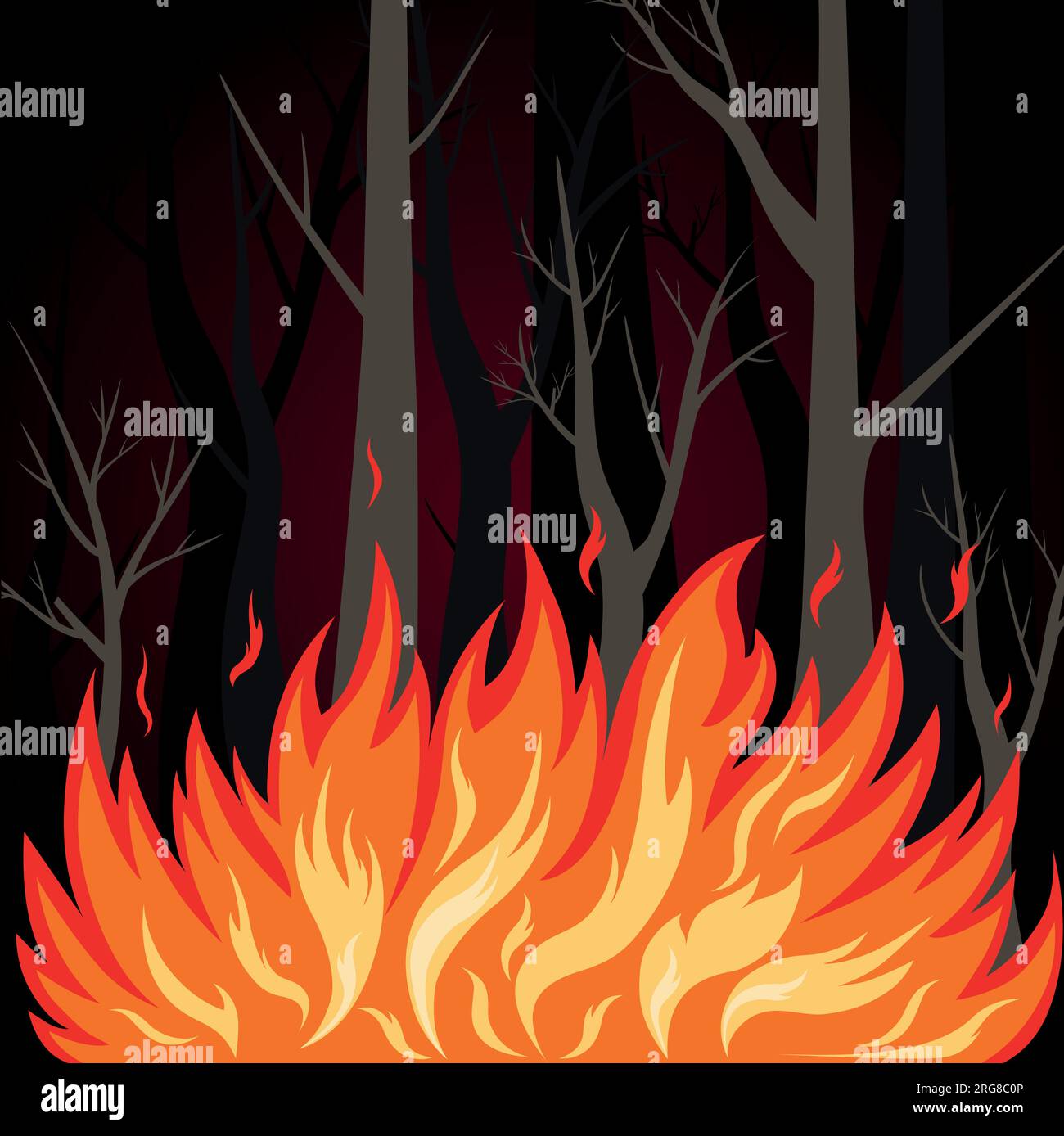 Wild fire damage Stock Vector Images - Alamy