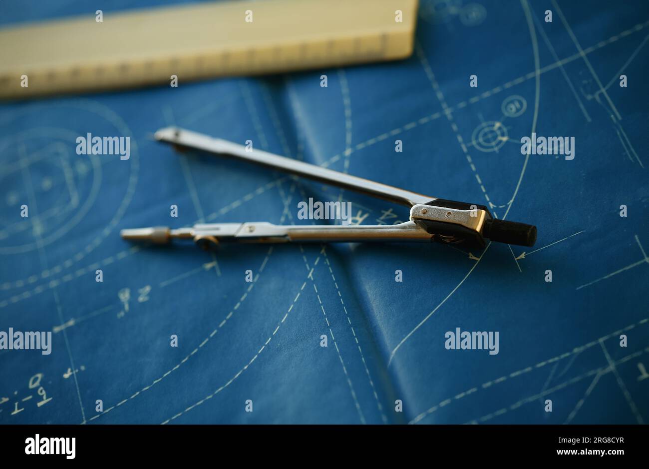 Engineering blueprint design for buildings of blue architecture tools ...