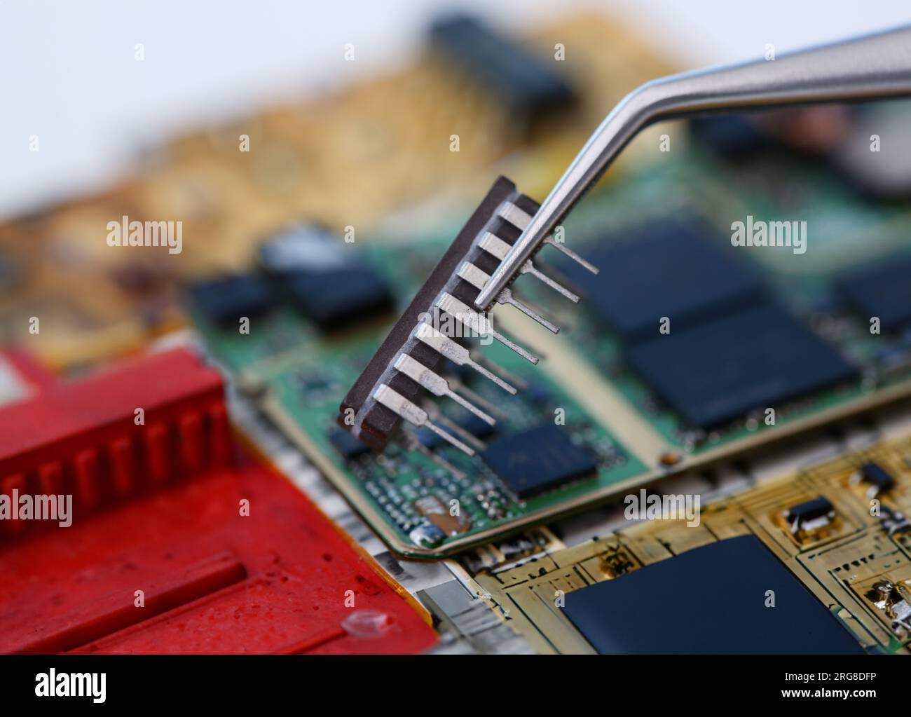 An employee of computer repair service Stock Photo - Alamy
