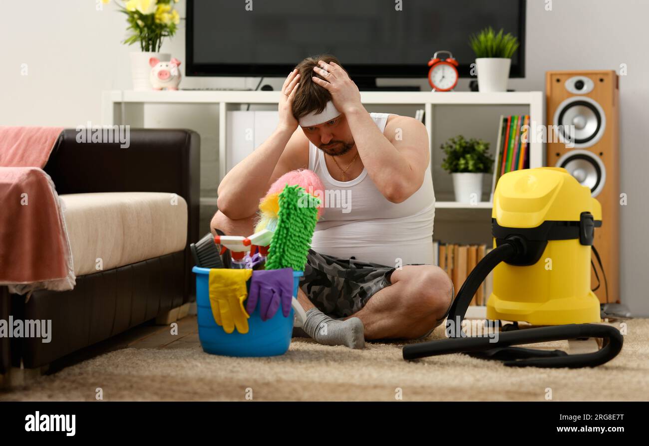 The man was left alone at home sadness he needs to get out and work ...