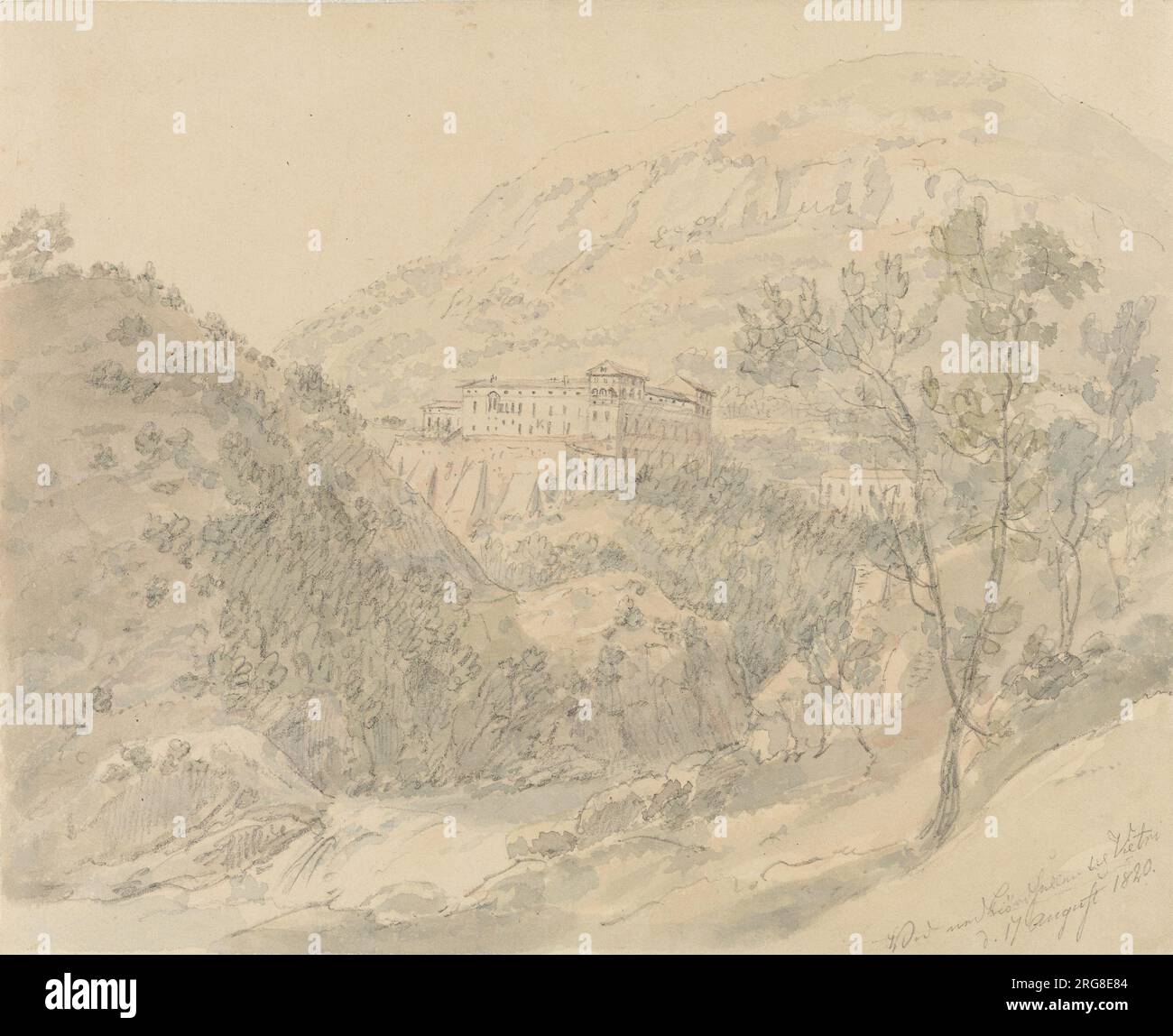 Fra Vietri 17 August 1820 by Johan Christian Dahl Stock Photo - Alamy