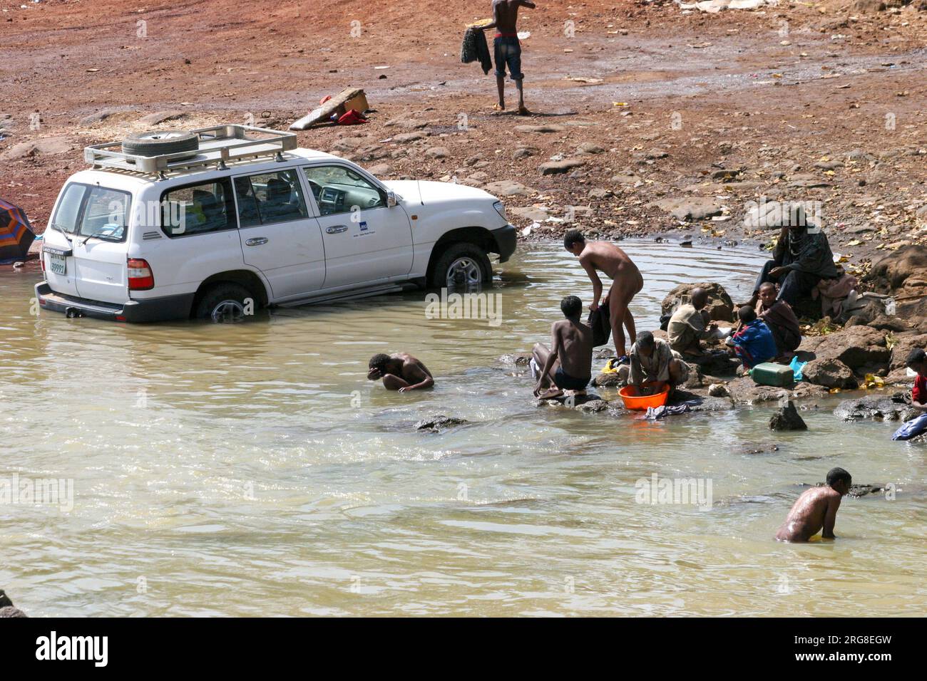 The Blue Nile River at Bahir Dar. Bahir Dar is the capital city of ...