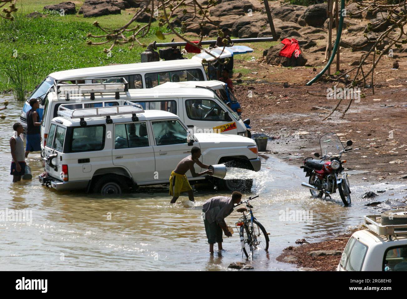 The Blue Nile River at Bahir Dar. Bahir Dar is the capital city of ...
