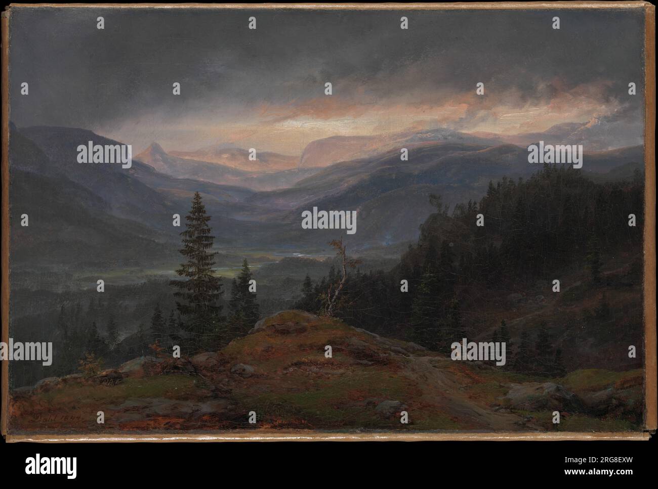 View over Hallingdal 1844 by Johan Christian Dahl Stock Photo - Alamy