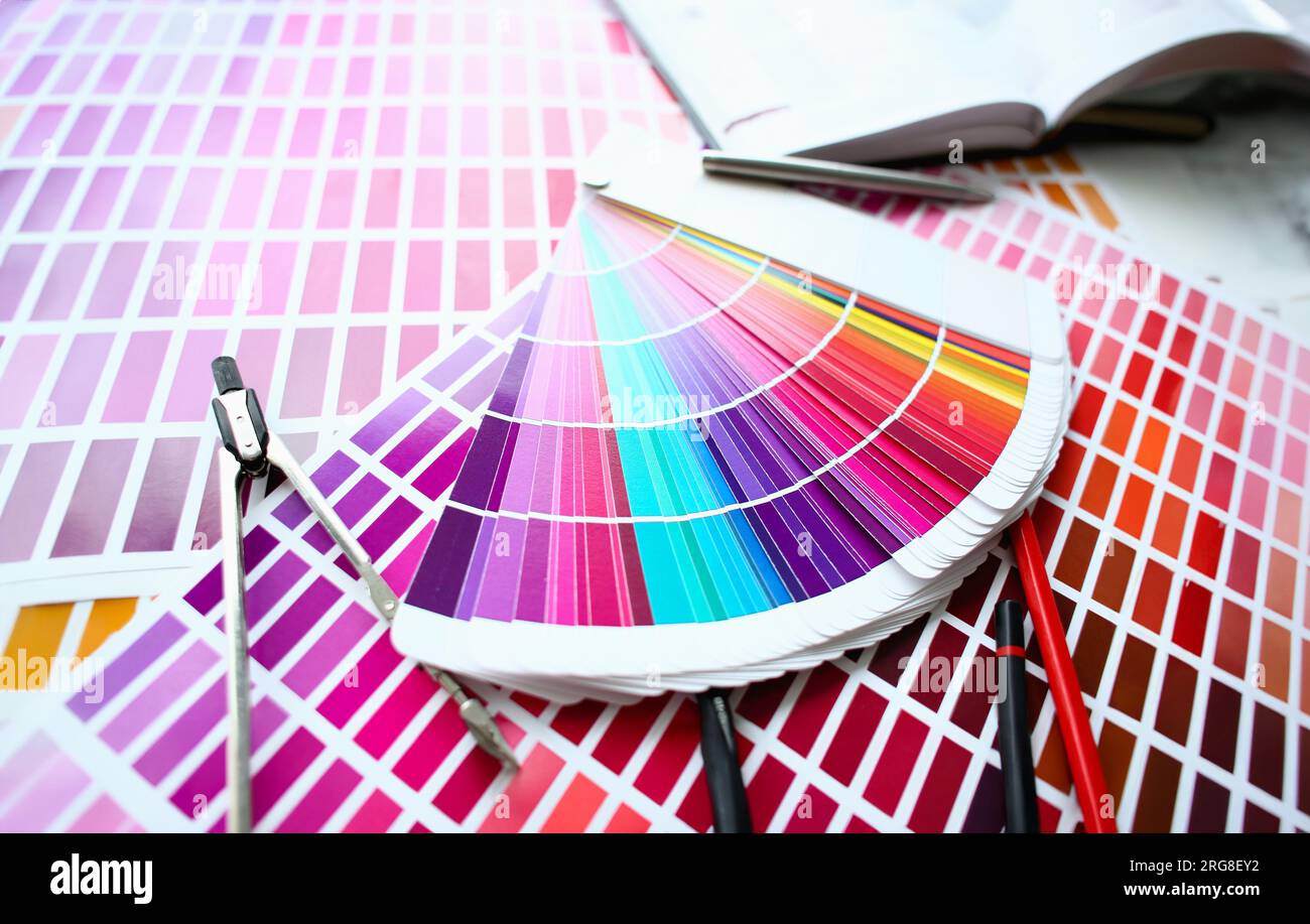 Employee refueling cartridge service color palette Stock Photo - Alamy