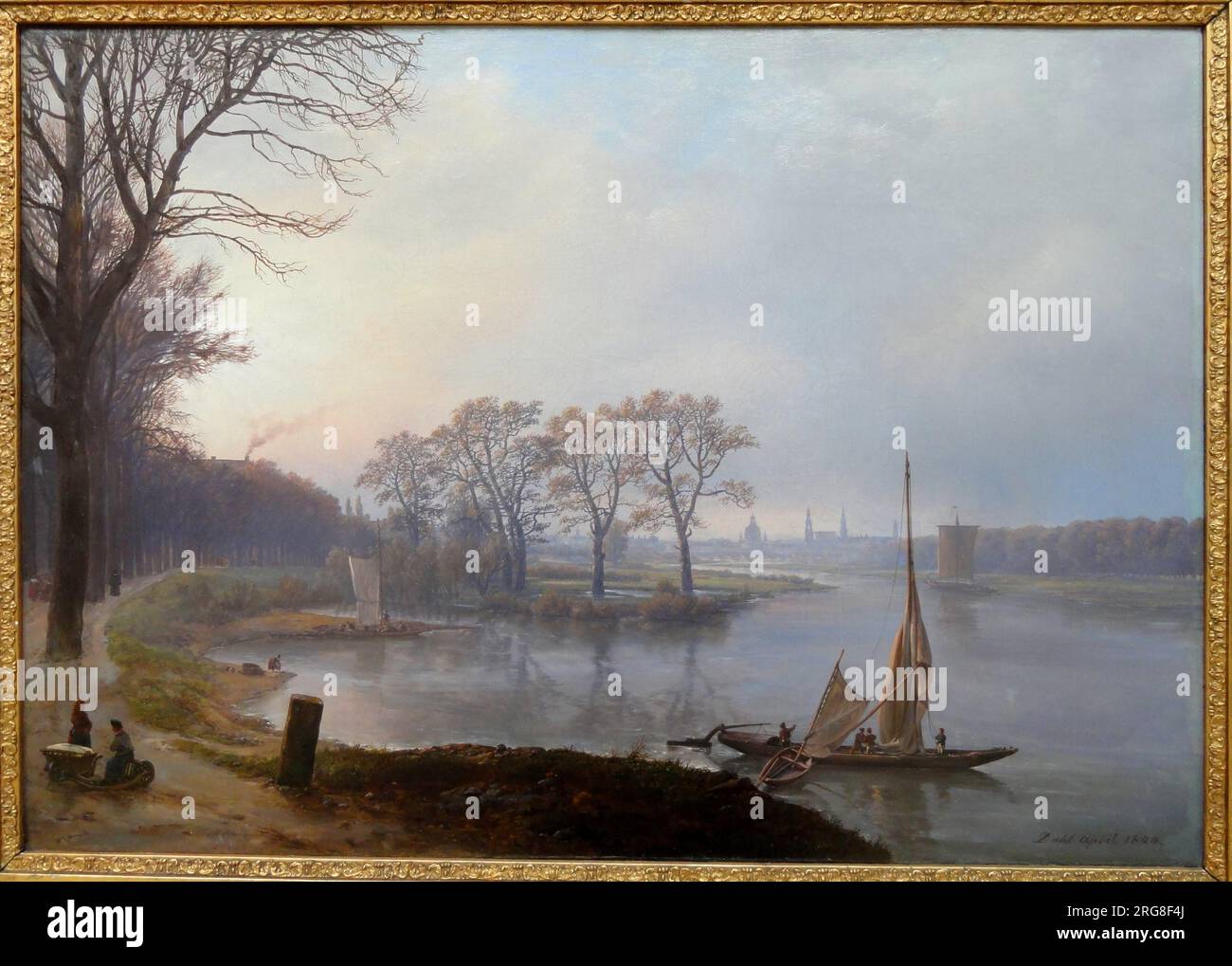 Prospect of Dresden seen from Pieschen. Morning Haze April 1844 by ...