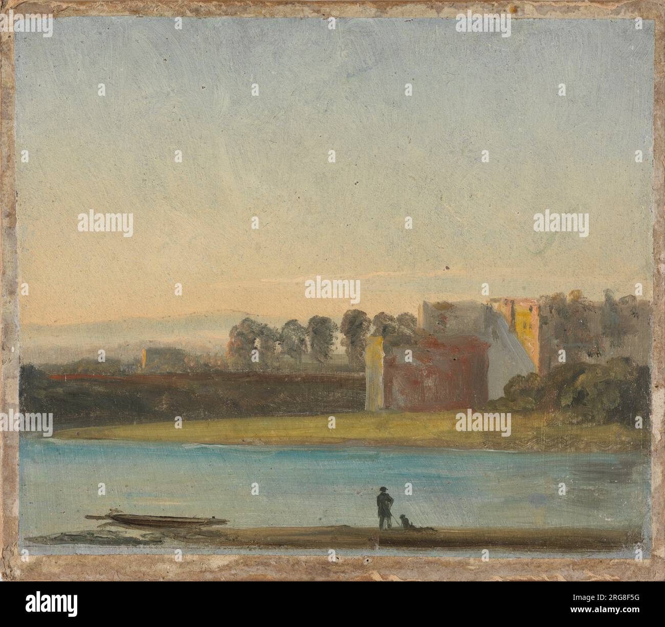 View over the Elbe 1830 by Johan Christian Dahl Stock Photo - Alamy