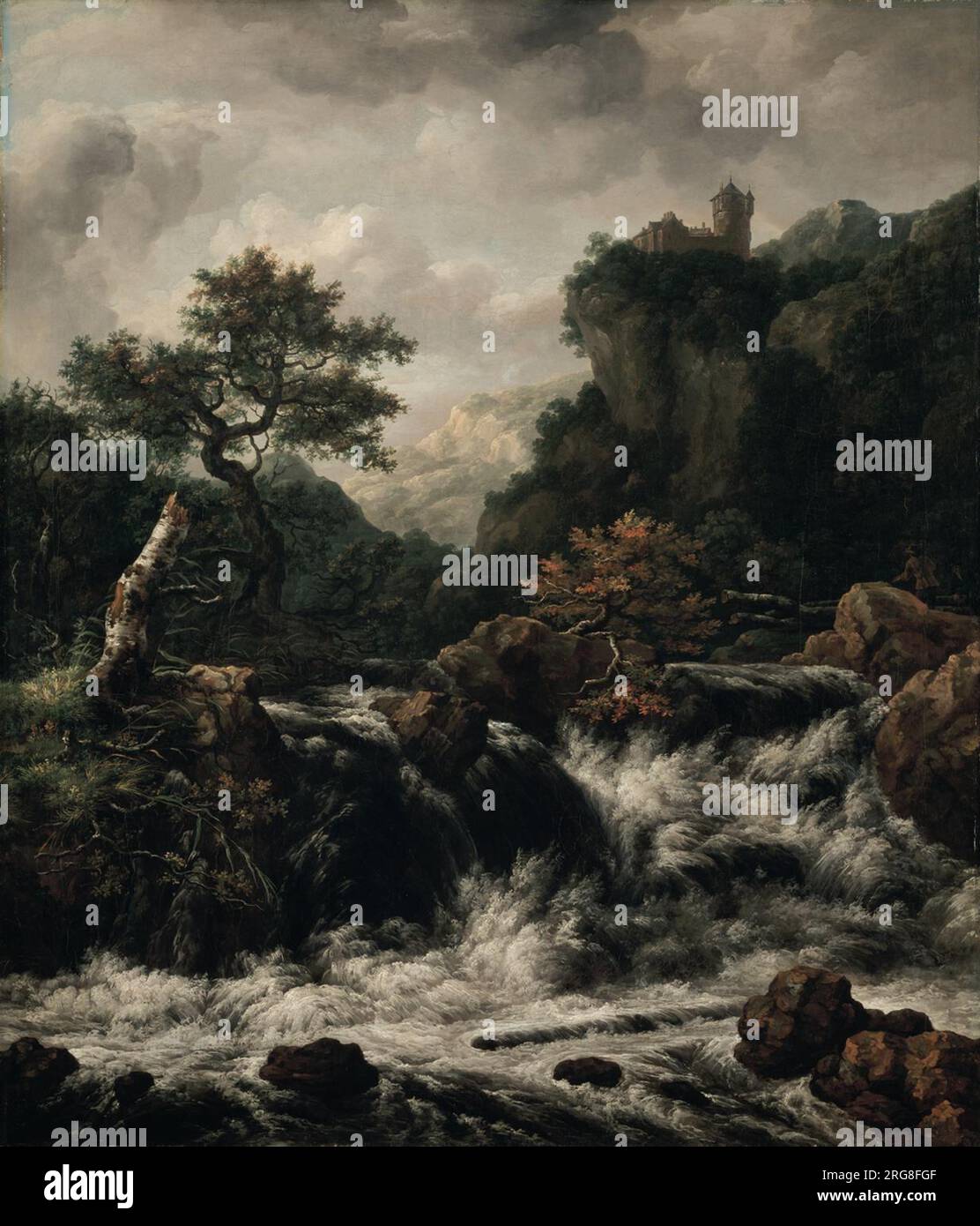 Mountainous landscape with waterfall, after Jacob van Ruisdael 1813 by ...