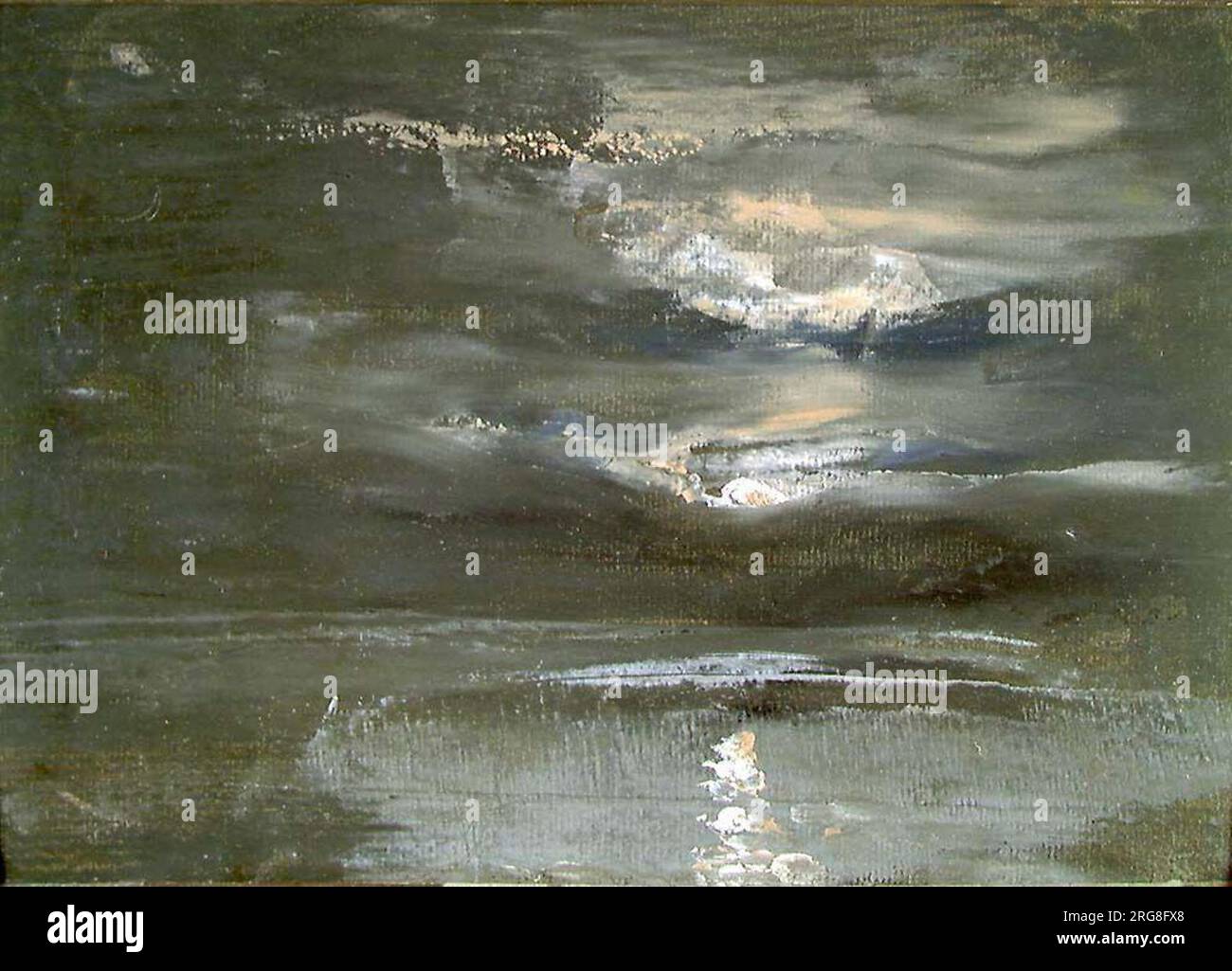 The Elbe by Moonlight by Johan Christian Dahl Stock Photo - Alamy